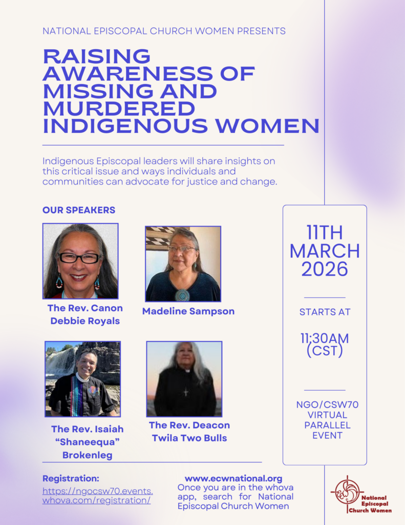 NGO CSW70 Virtual Parallel Event - National Episcopal Church Women